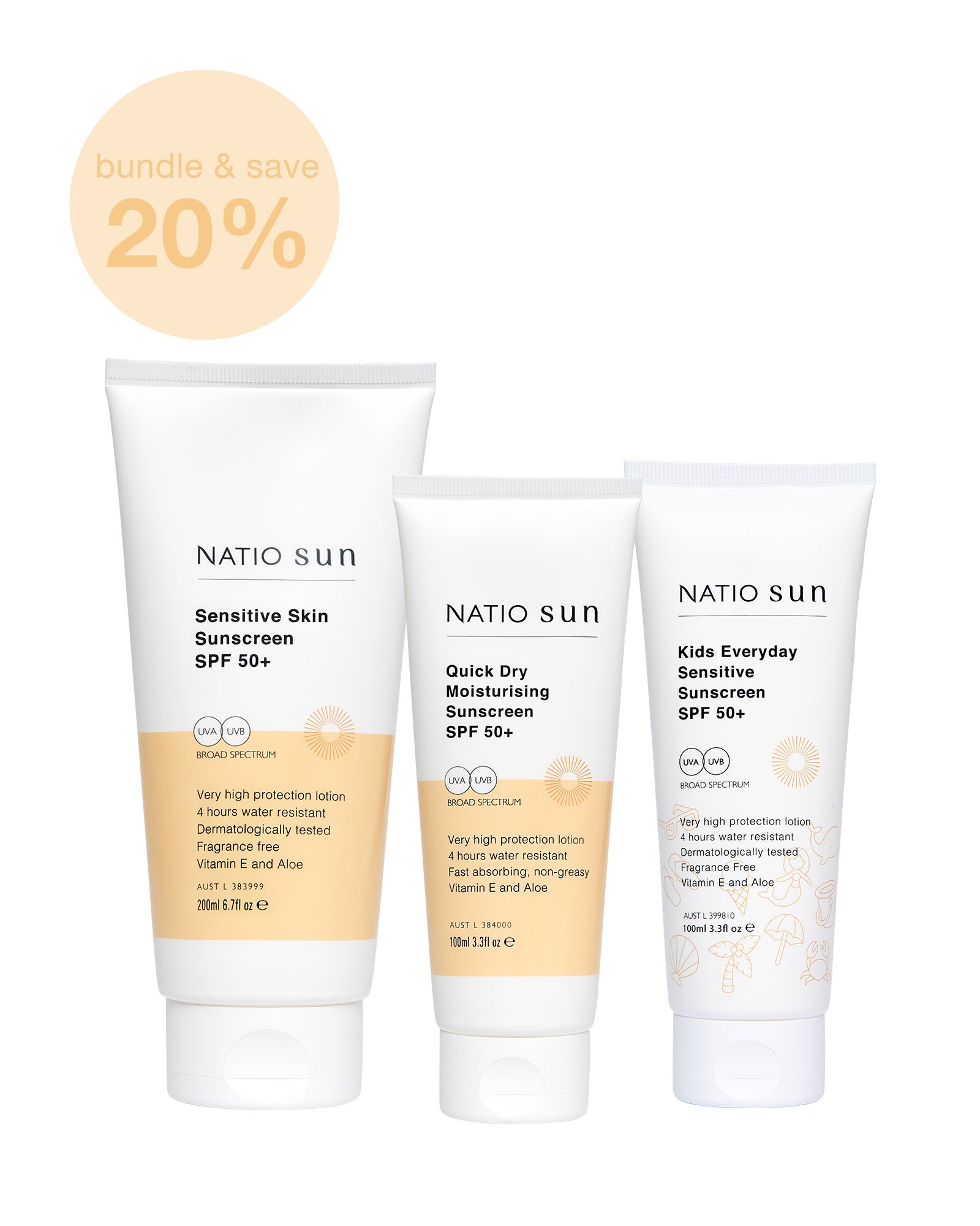 Sunscreen Bundle | Sun Protection Kit | Suncare Kit | Natio